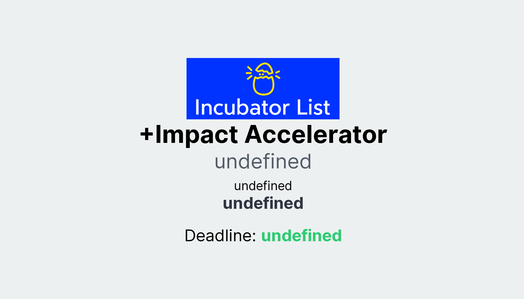 +Impact Accelerator - Key Information