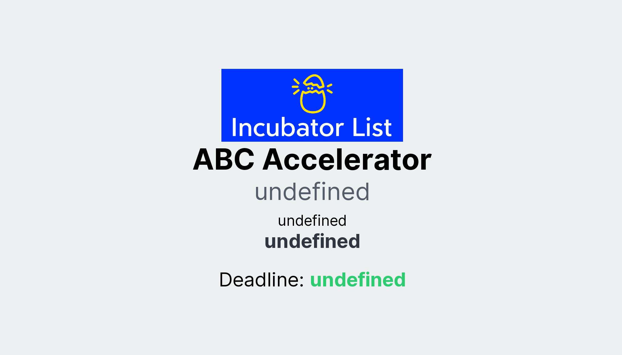 ABC Accelerator - Key Information