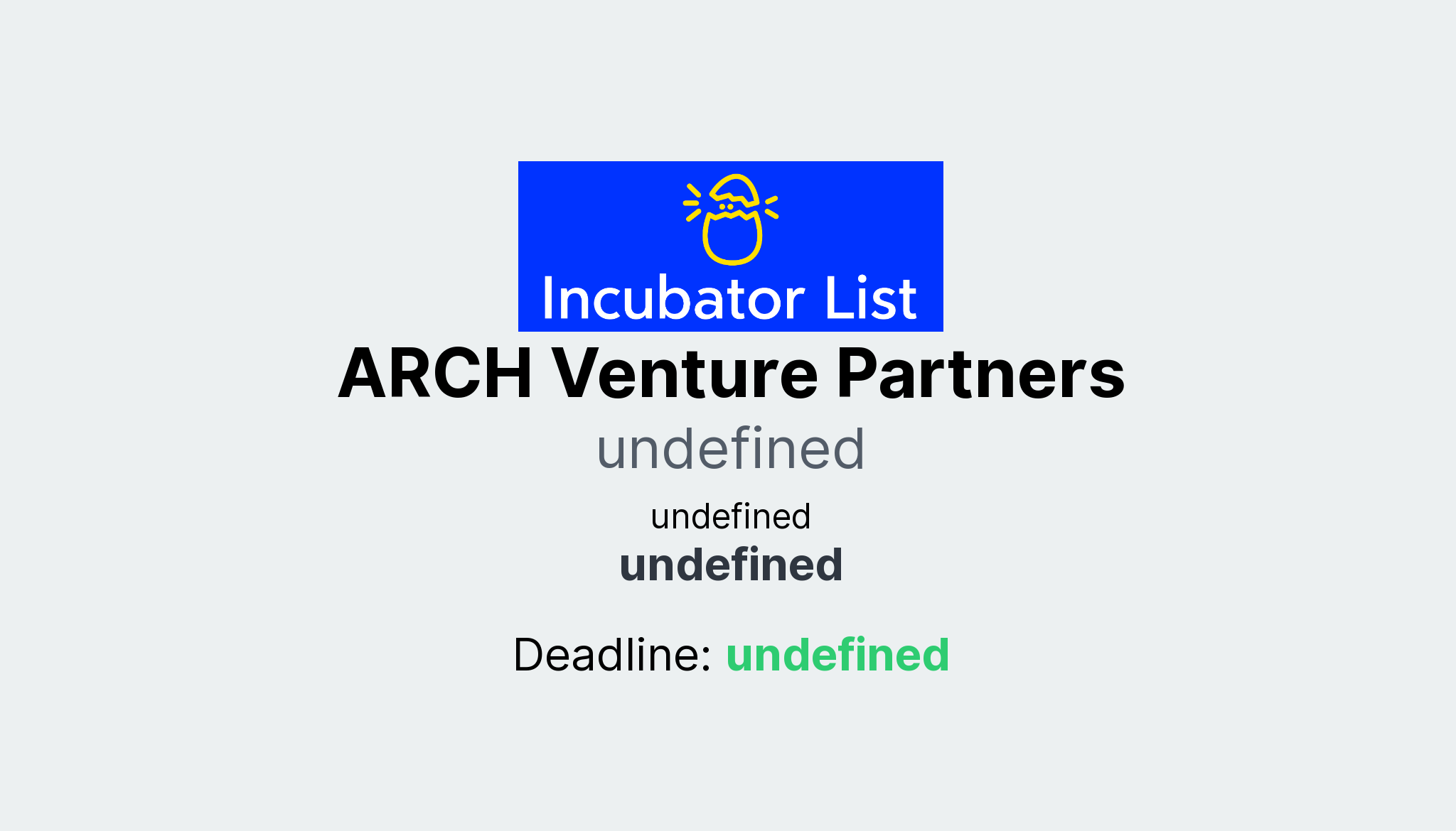 ARCH Venture Partners - Key Information