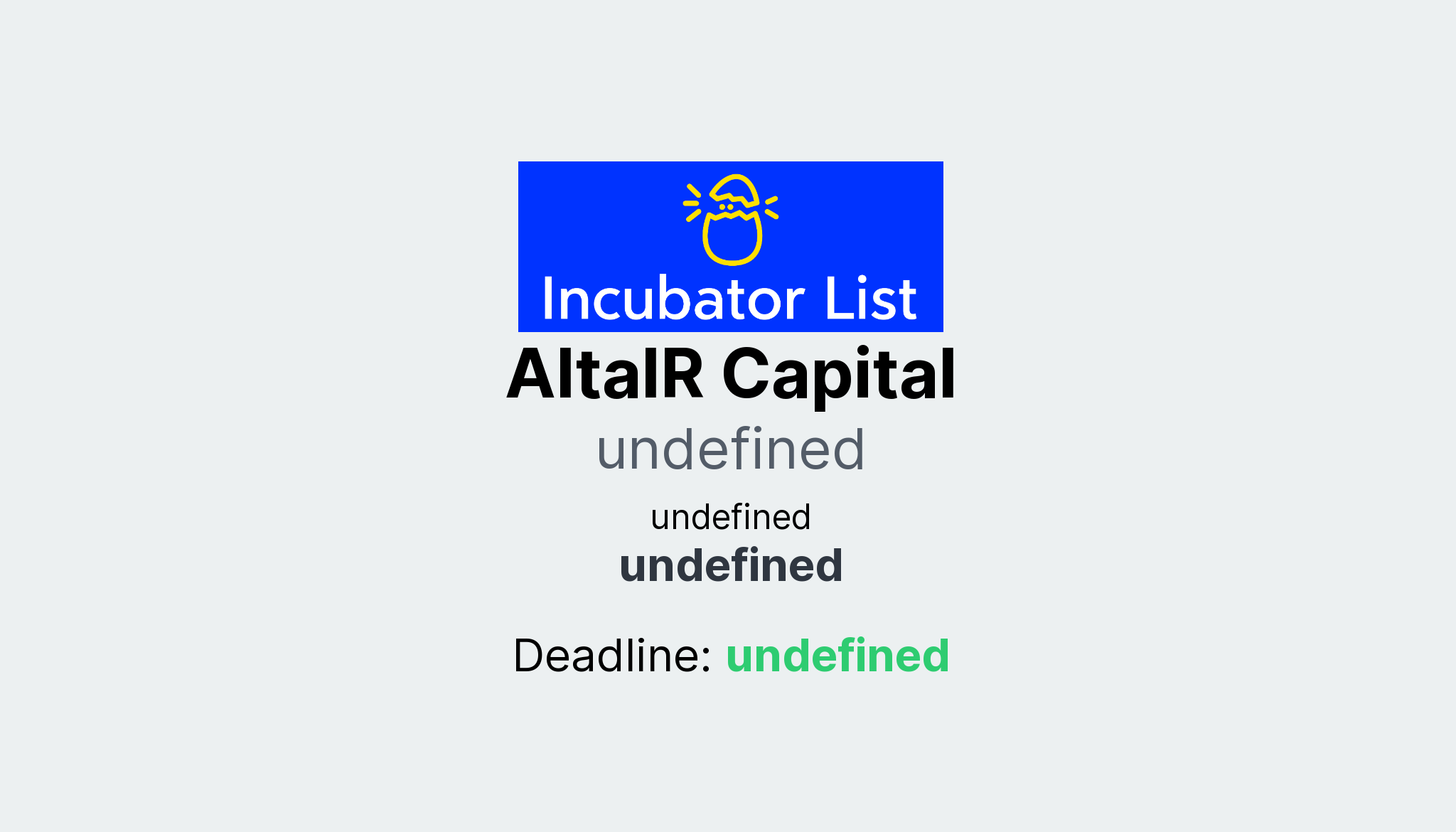 AltaIR Capital - Key Information