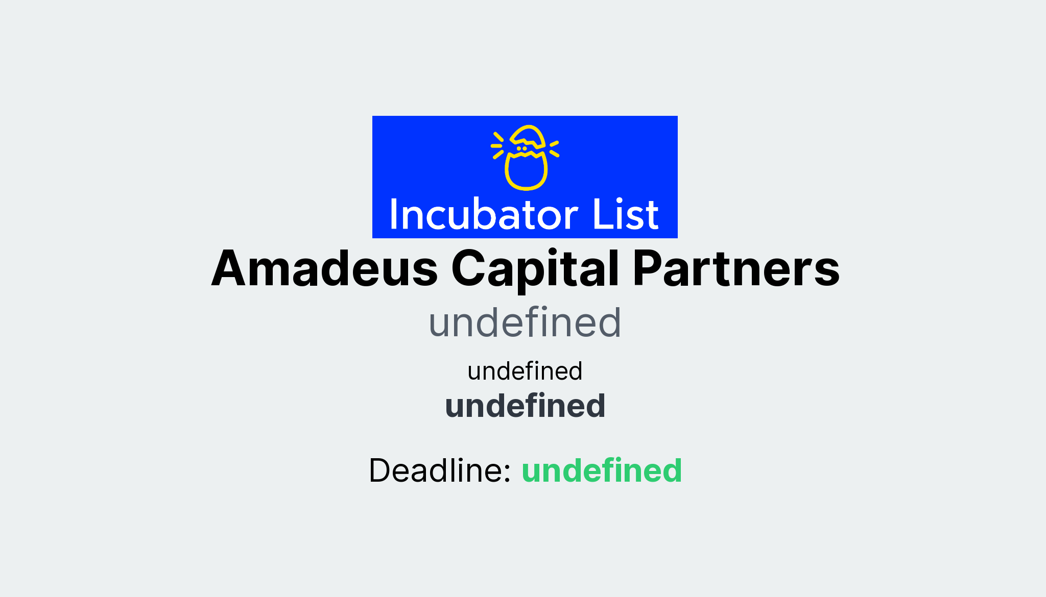 Amadeus Capital Partners - Key Information