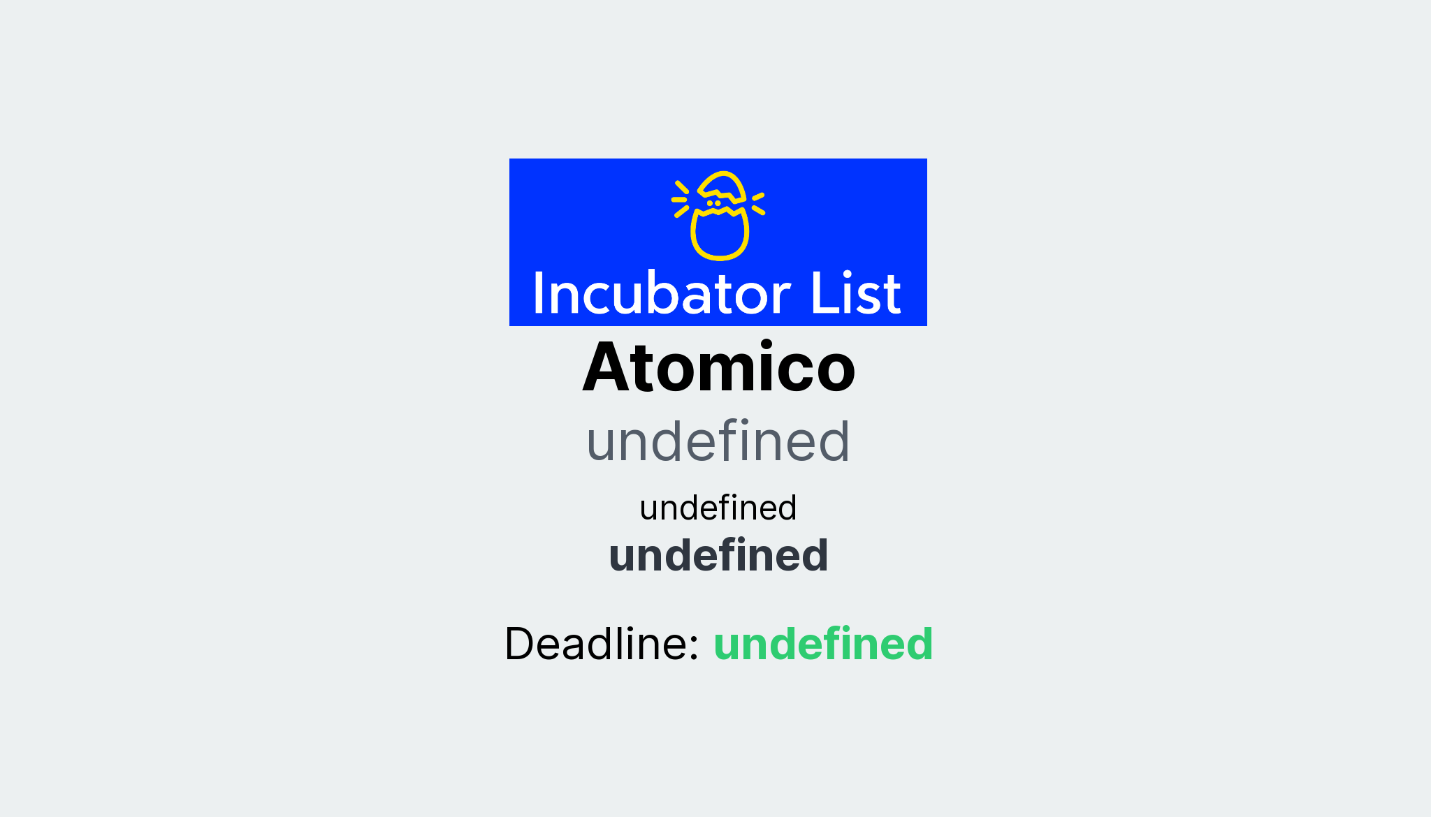 Atomico - Key Information