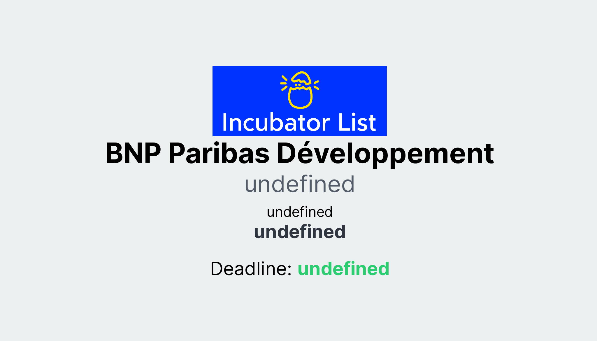 BNP Paribas Développement - Key Information