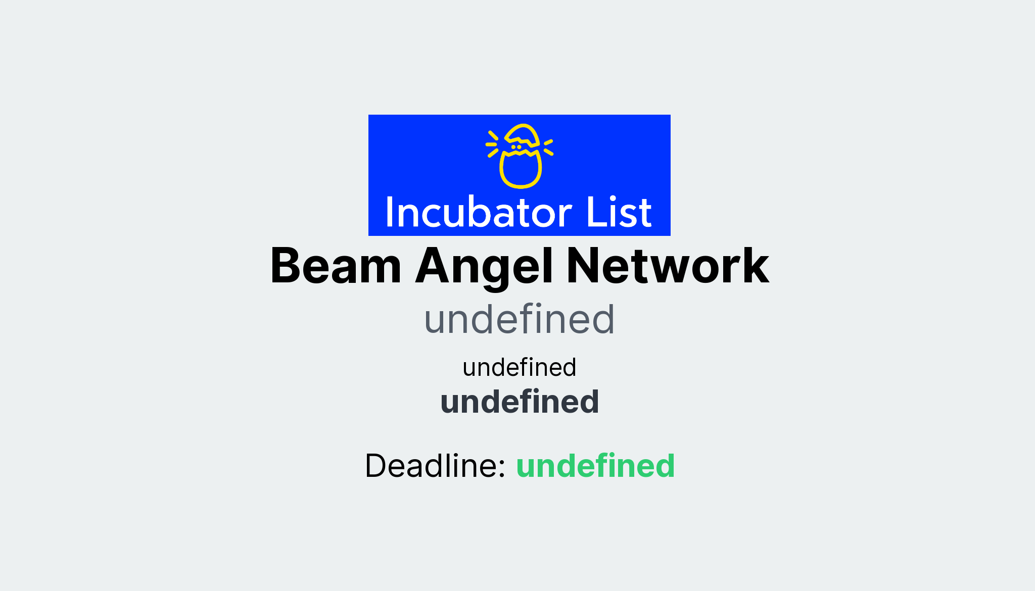 Beam Angel Network - Key Information