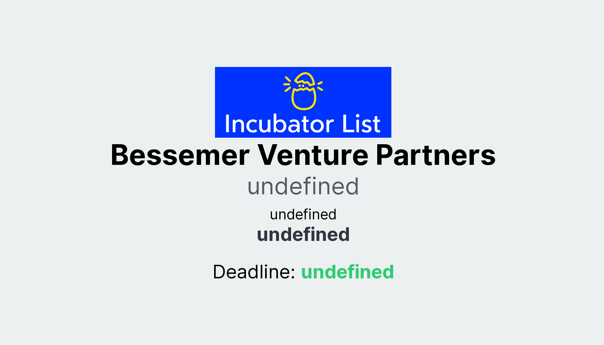 Bessemer Venture Partners - Key Information