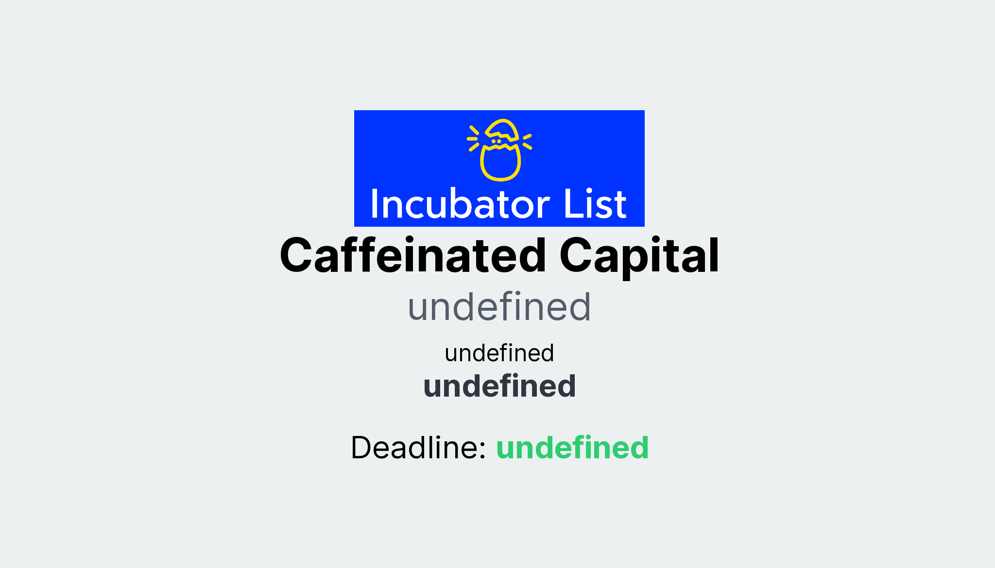 Caffeinated Capital - Key Information