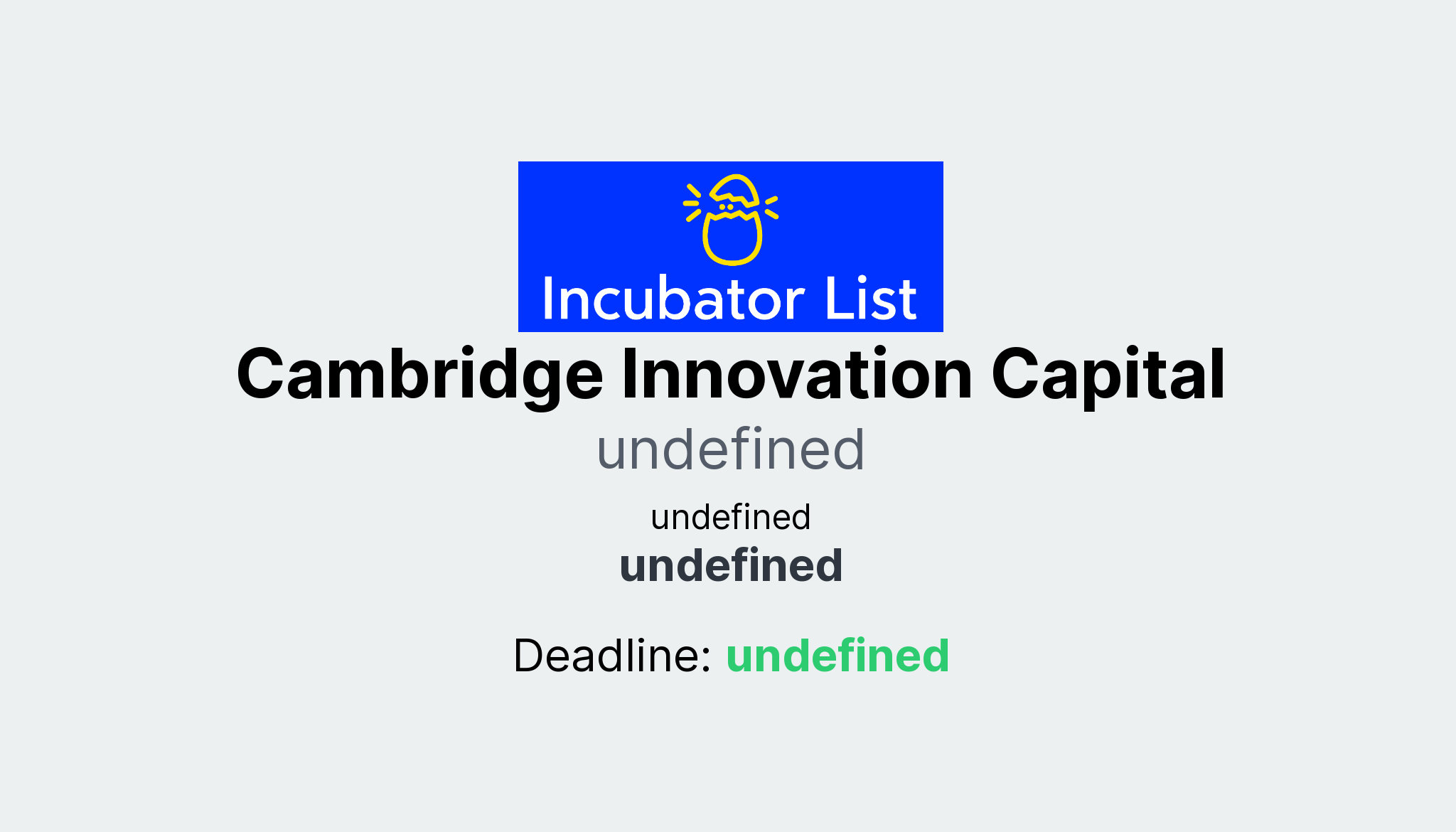 Cambridge Innovation Capital - Key Information