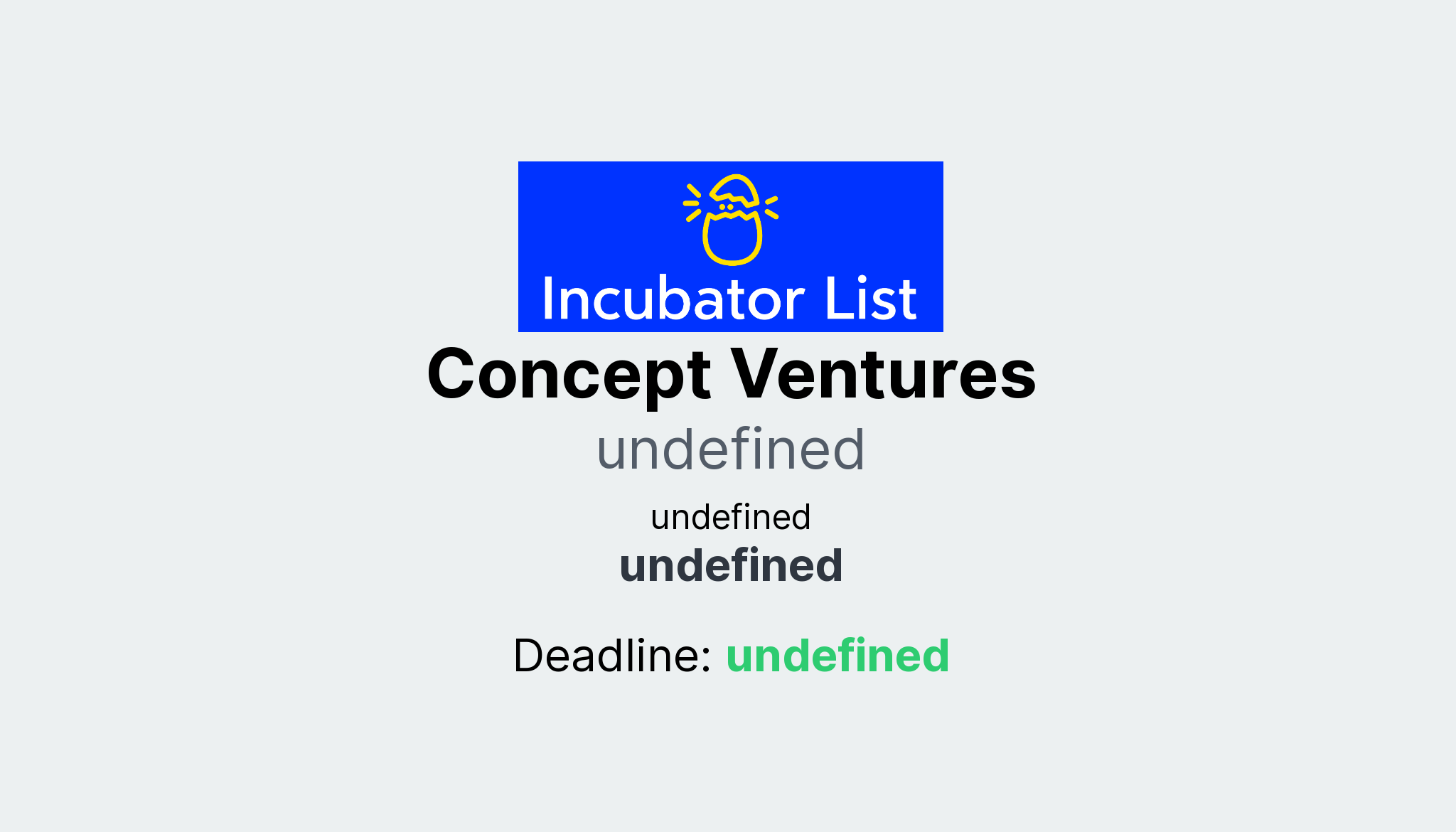Concept Ventures - Key Information