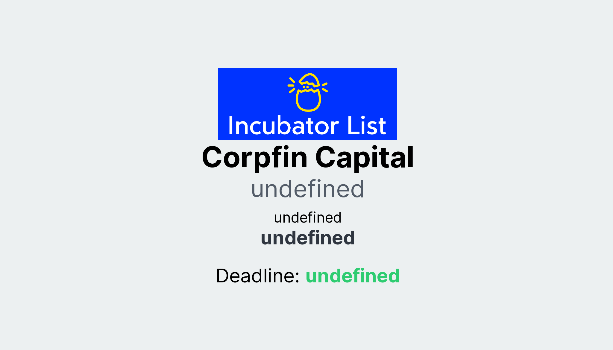 Corpfin Capital - Key Information