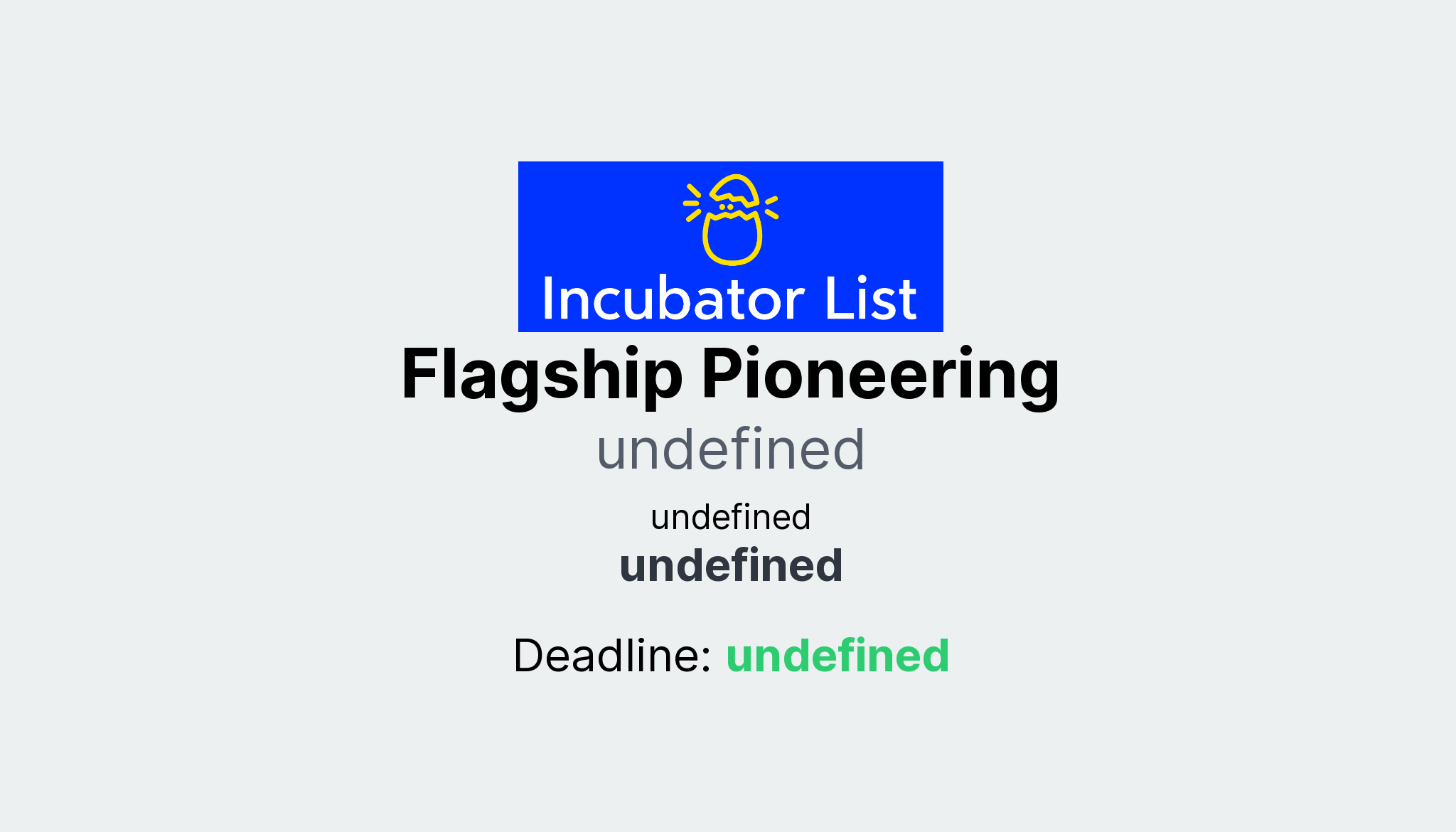 Flagship Pioneering - Key Information