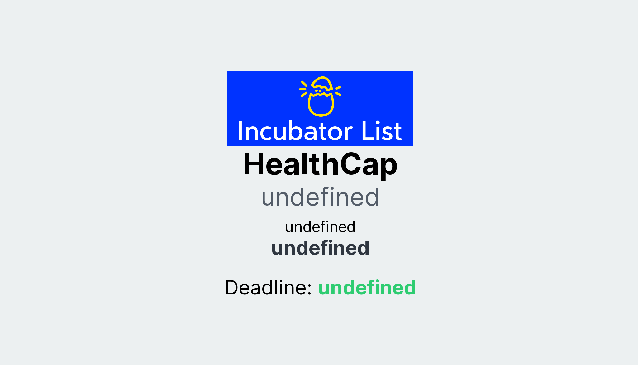 HealthCap - Key Information