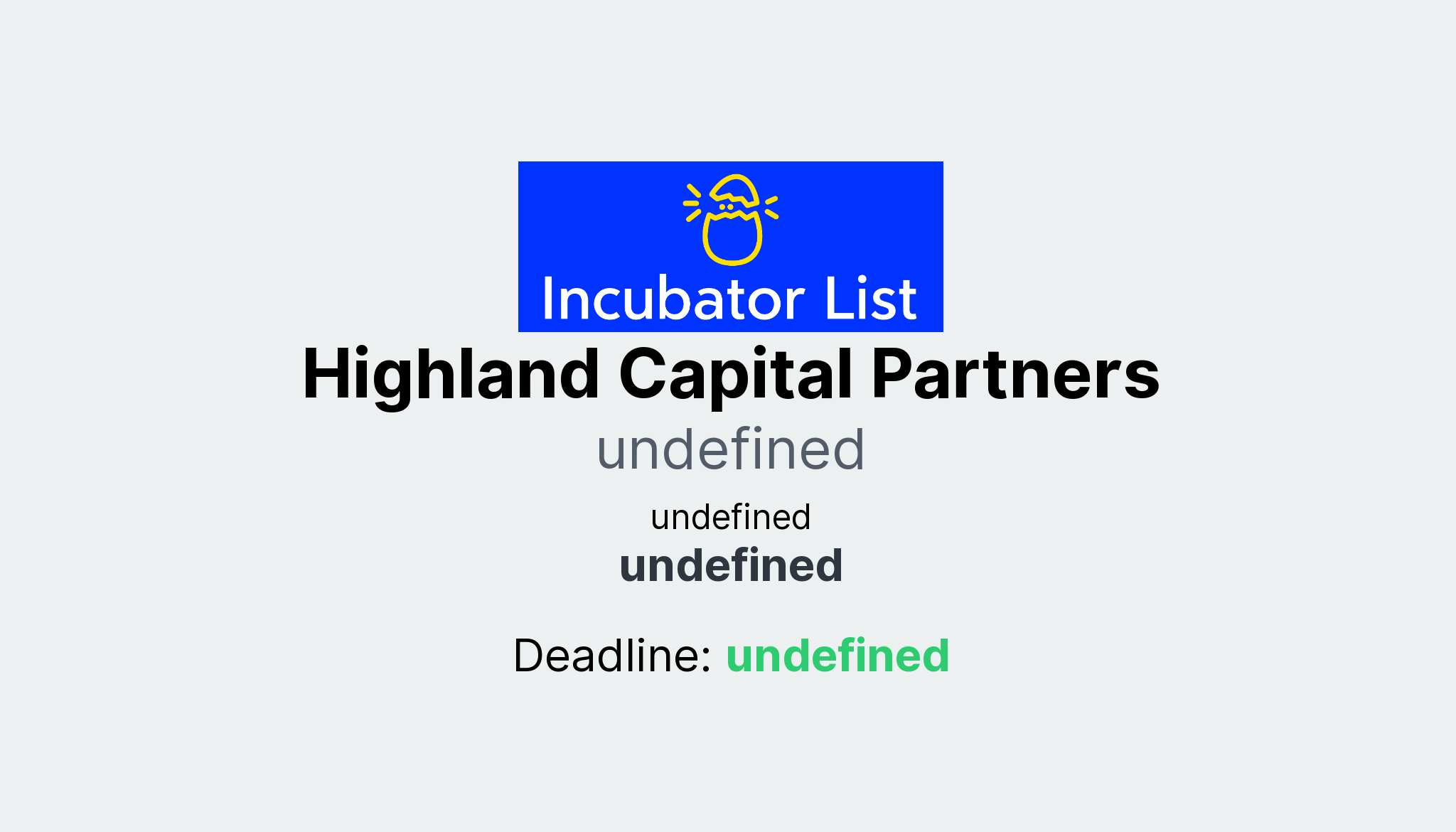 Highland Capital Partners - Key Information