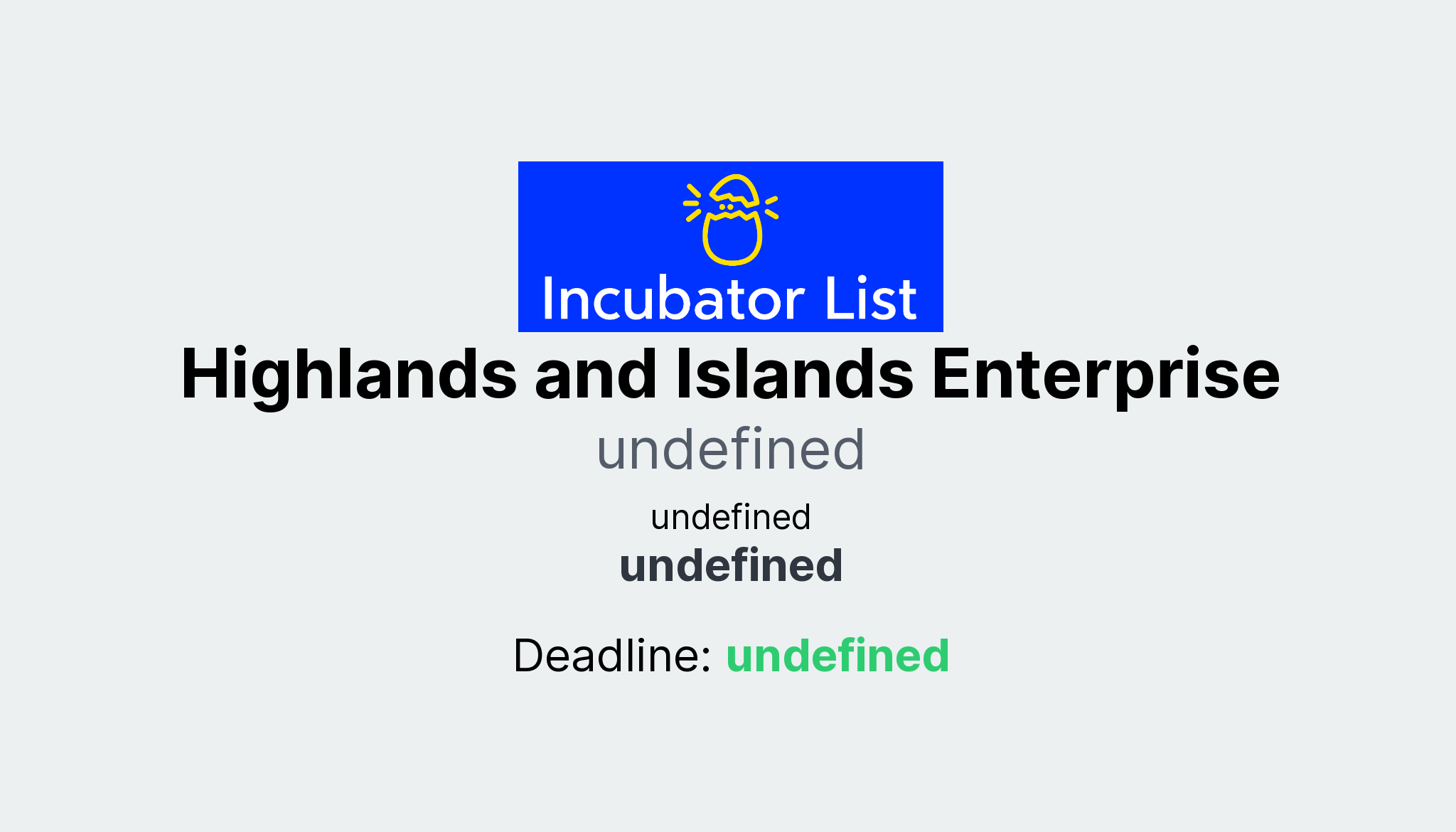 Highlands and Islands Enterprise - Key Information