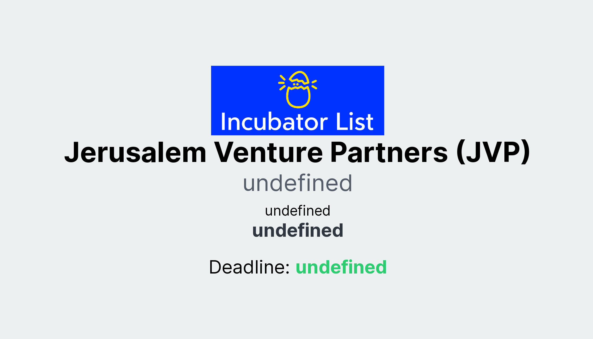 Jerusalem Venture Partners (JVP) - Key Information