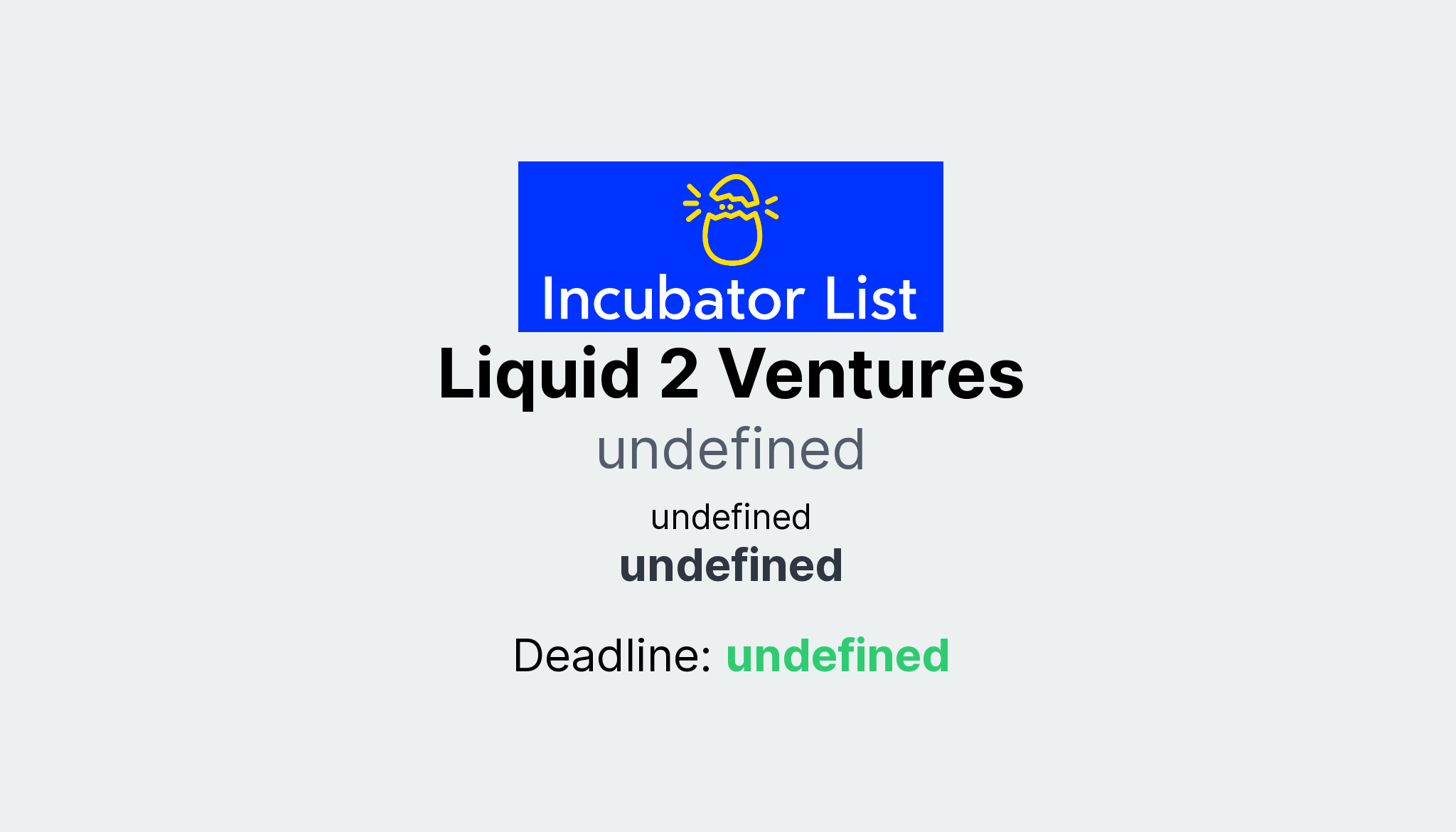 Liquid 2 Ventures - Key Information