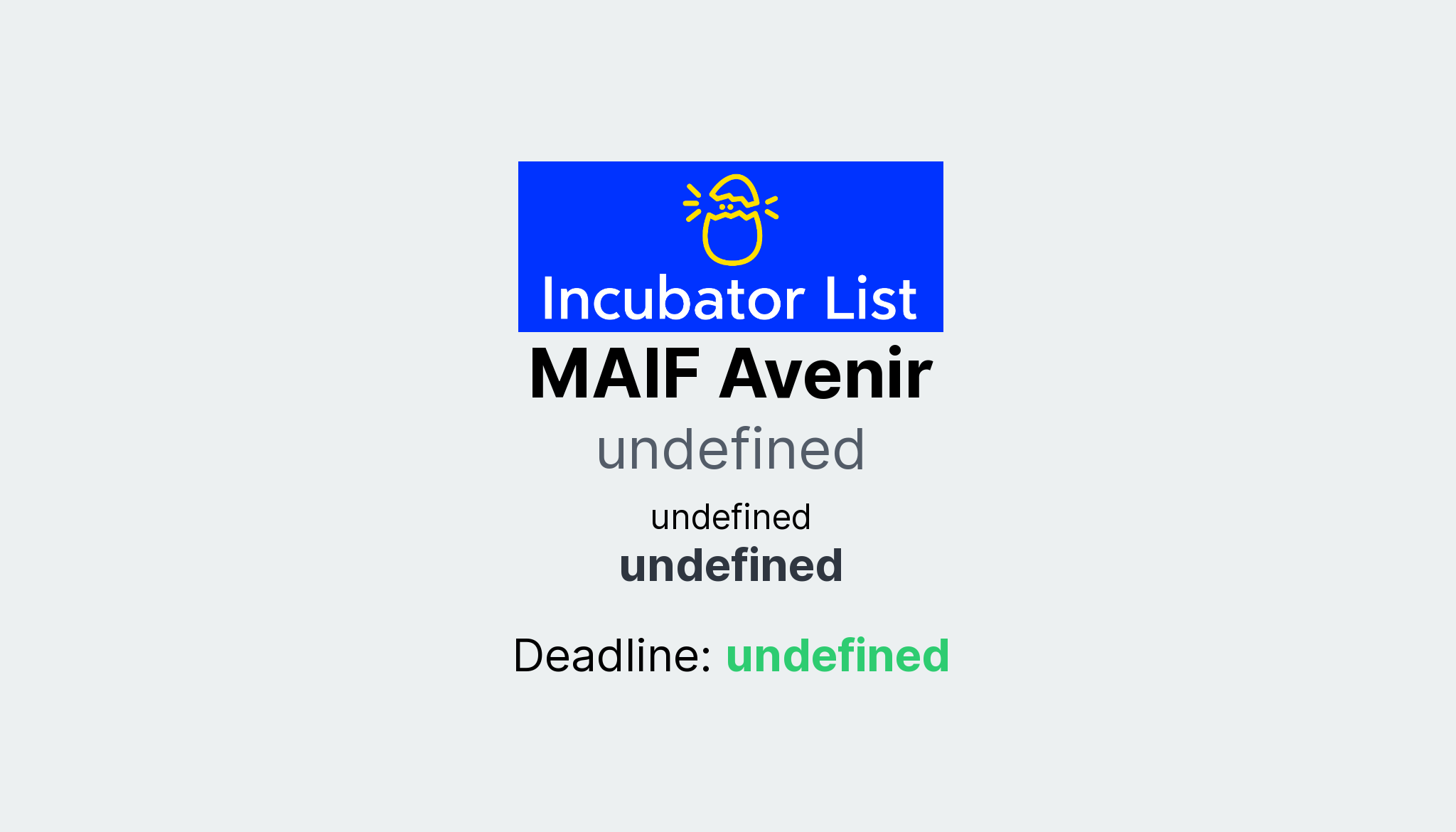 MAIF Avenir - Key Information