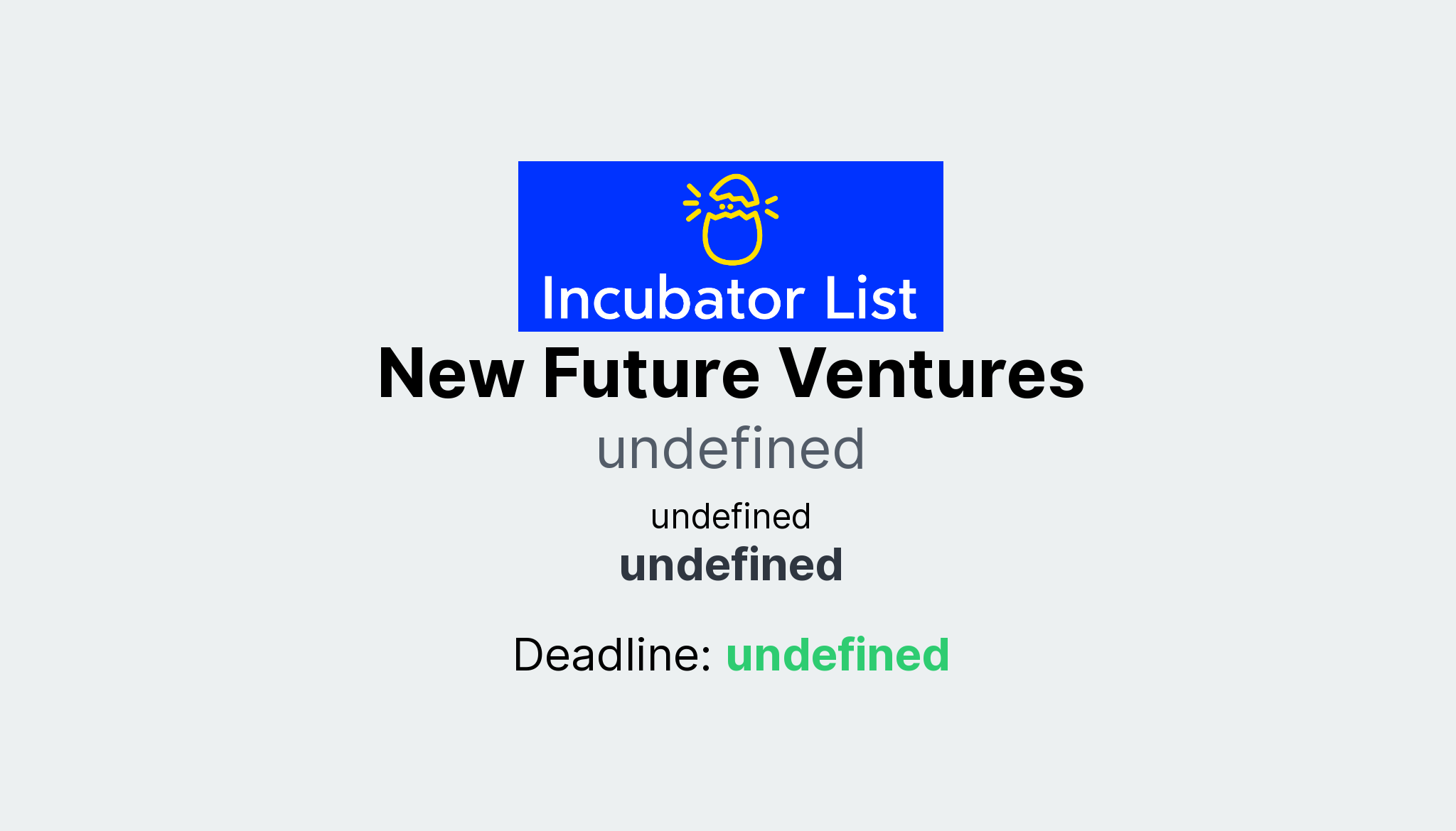 New Future Ventures - Key Information