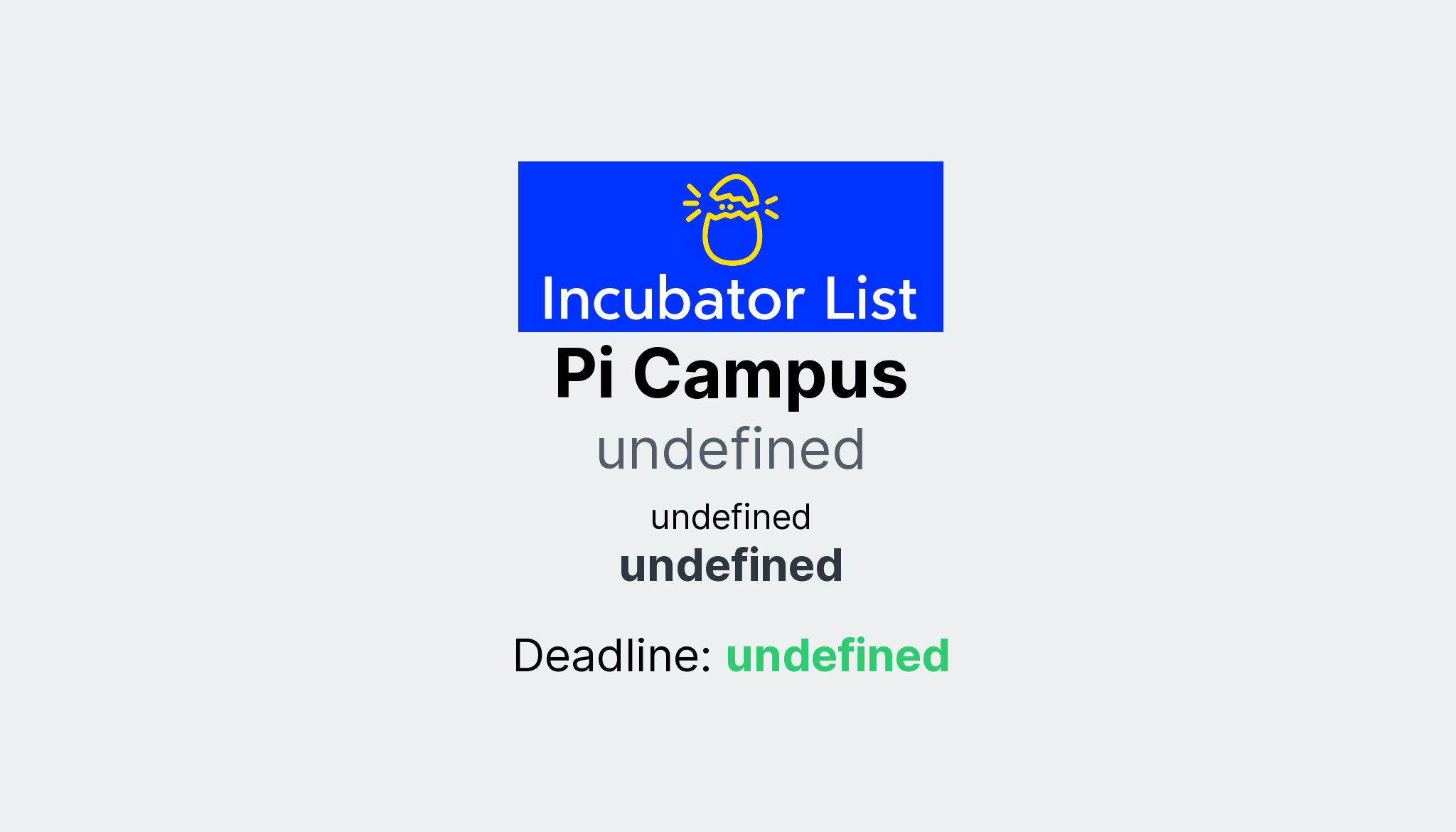 Pi Campus - Key Information