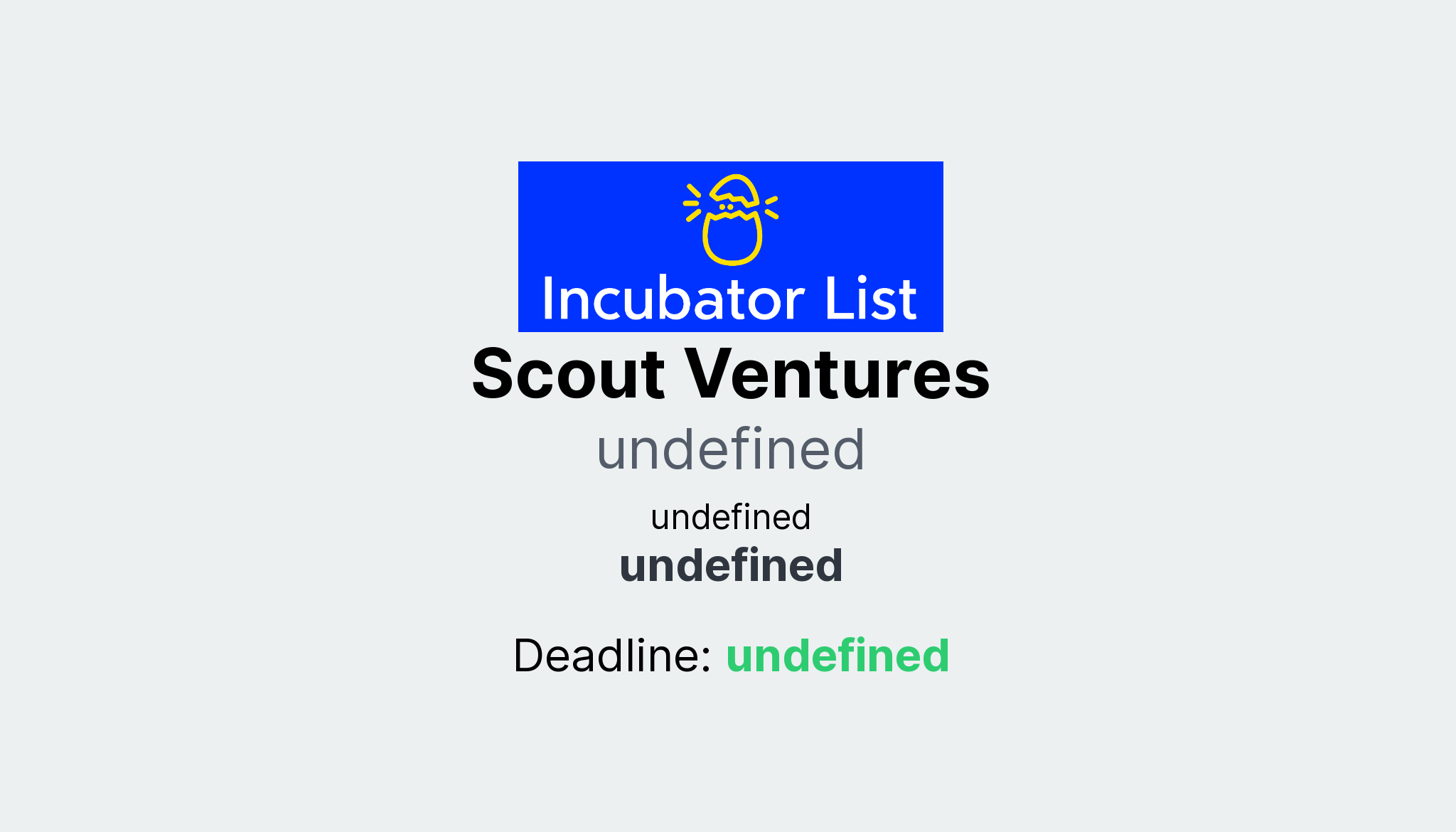 Scout Ventures - Key Information