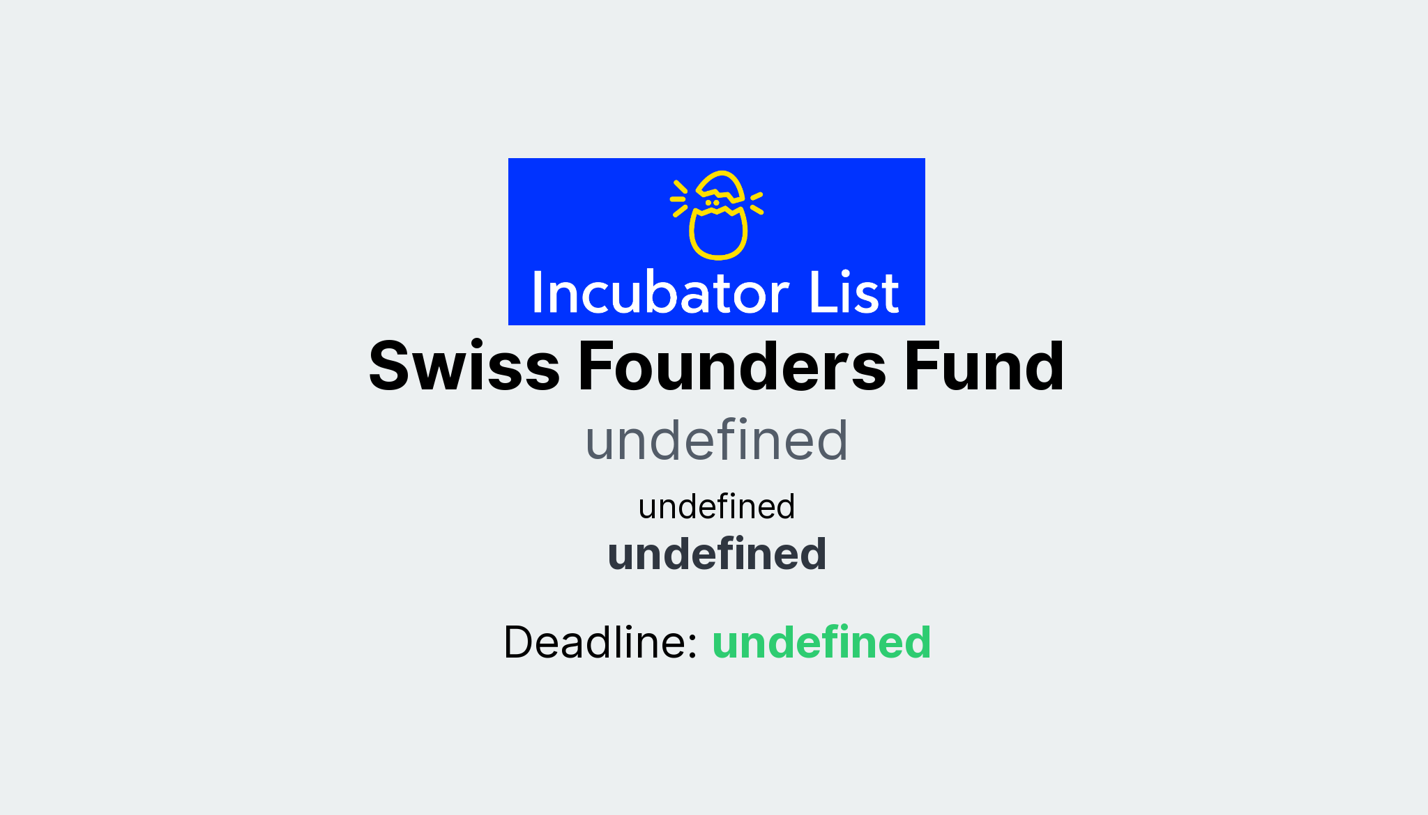 Swiss Founders Fund - Key Information