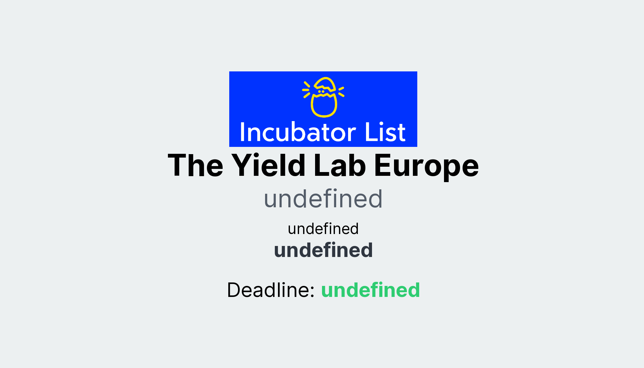 The Yield Lab Europe - Key Information