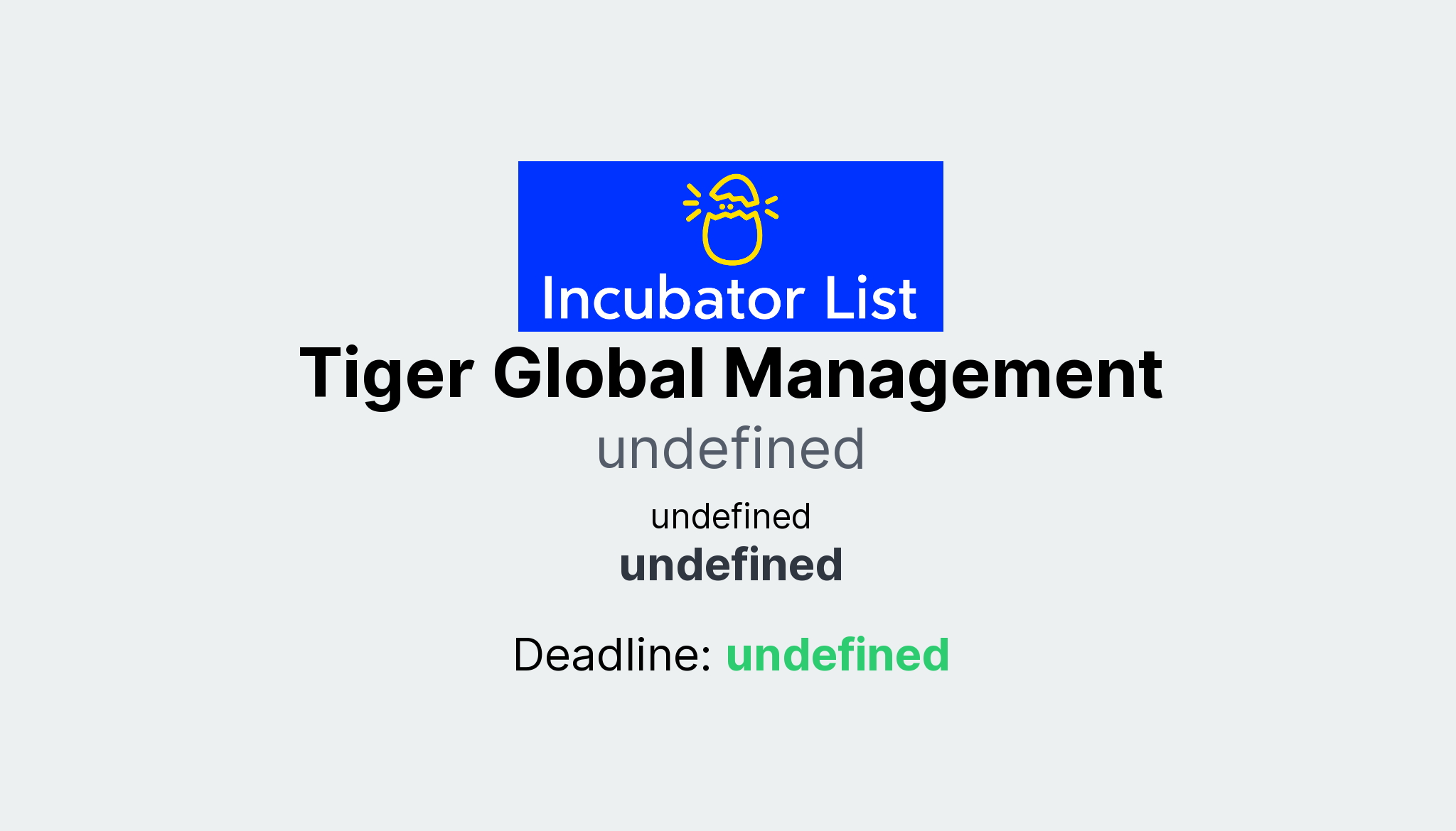 Tiger Global Management - Key Information