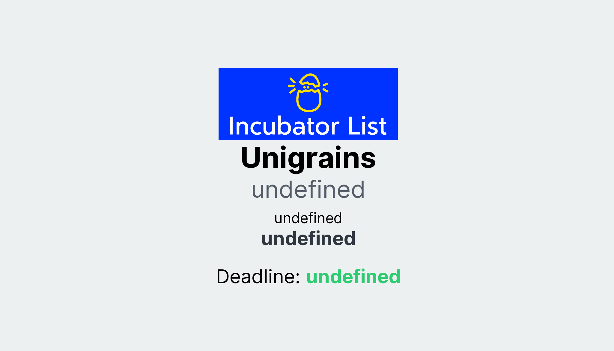 Unigrains - Key Information