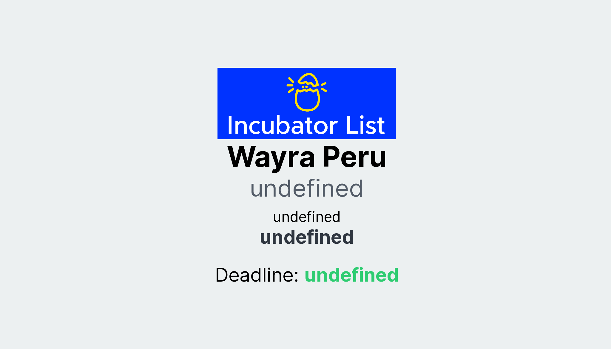 Wayra Peru - Key Information